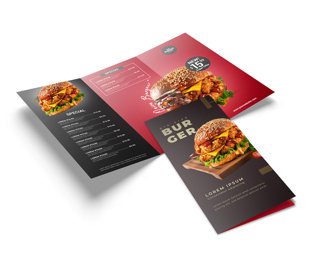 1/3 A3 6pp C Fold Leaflets - Ideal for Menus & Brochures
