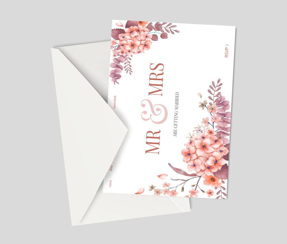 A5 Invitation Cards - Silk 350gsm Finish & Free Envelopes
