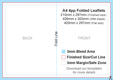 A4 4pp Folded Leaflets - Vibrant Matt, Silk & Gloss Paper